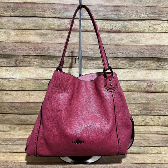 Coach | Bags | Coach Pebbled Leather Edie 3 Shoulder Bag | Poshmark